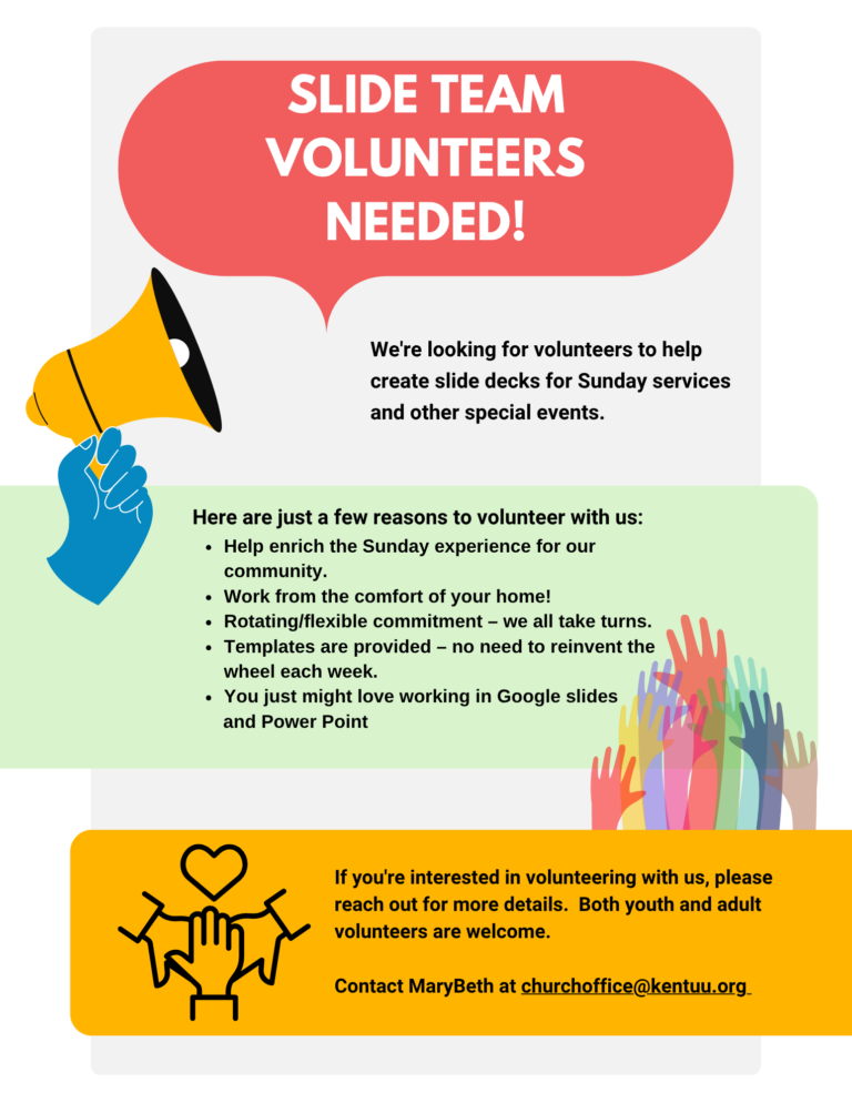 Sunday Slides - Seeking New Team Members! - Unitarian Universalist ...